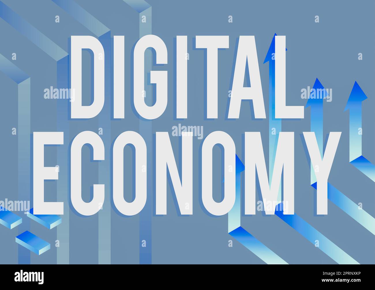 Text sign showing Digital Economyworldwide network of economic ...