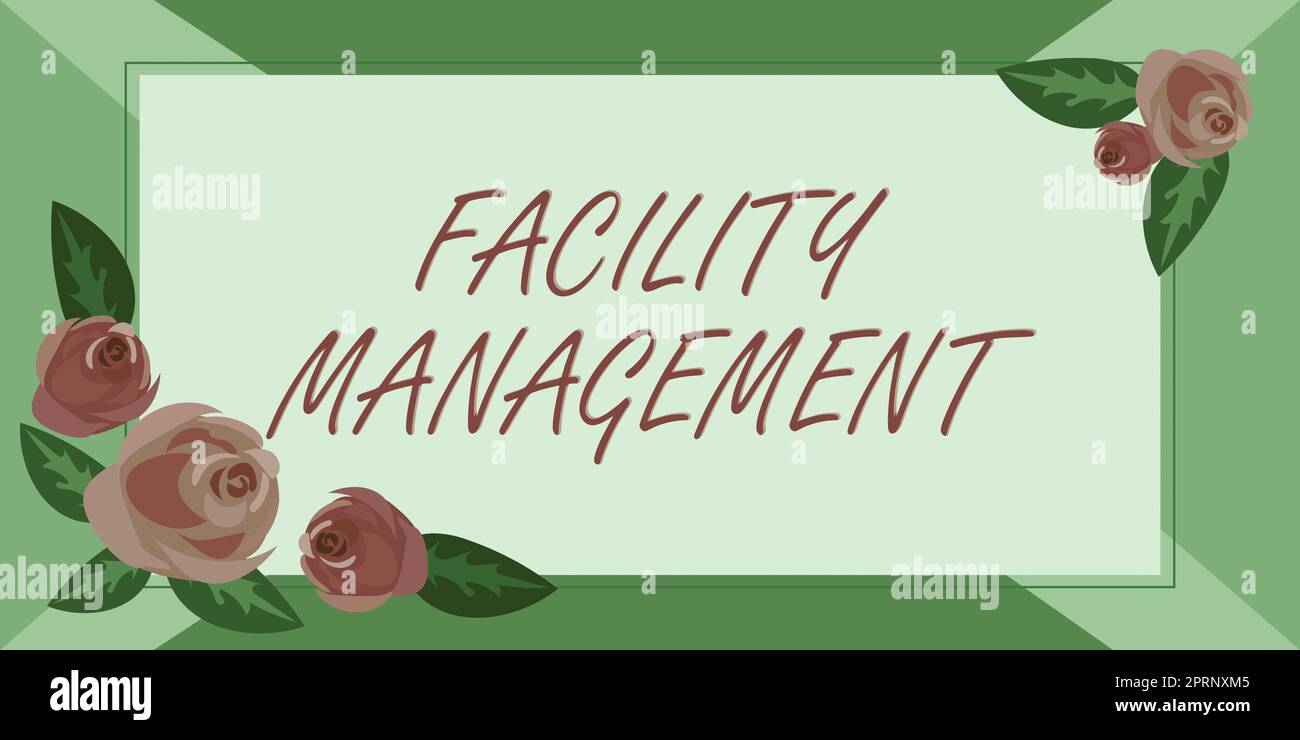Conceptual display Facility Management, Business showcase Multiple ...