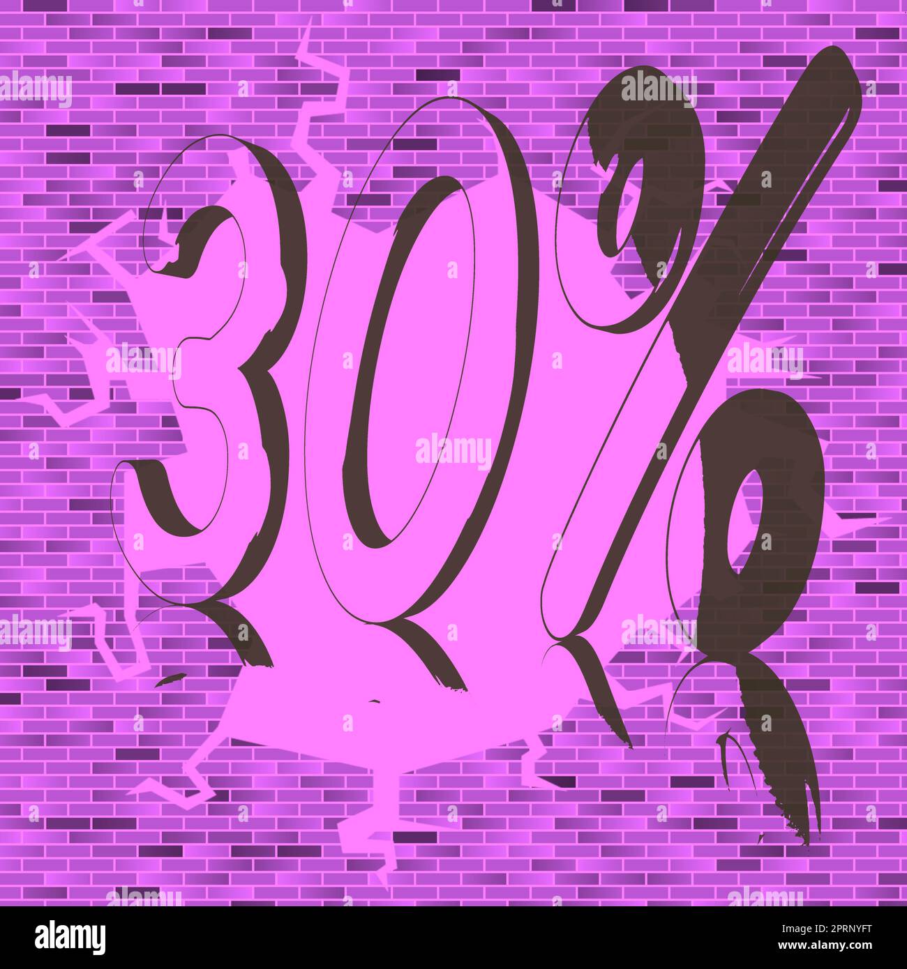 30%, 30 percent as a 3D illustration, 3D rendering Stock Photo - Alamy