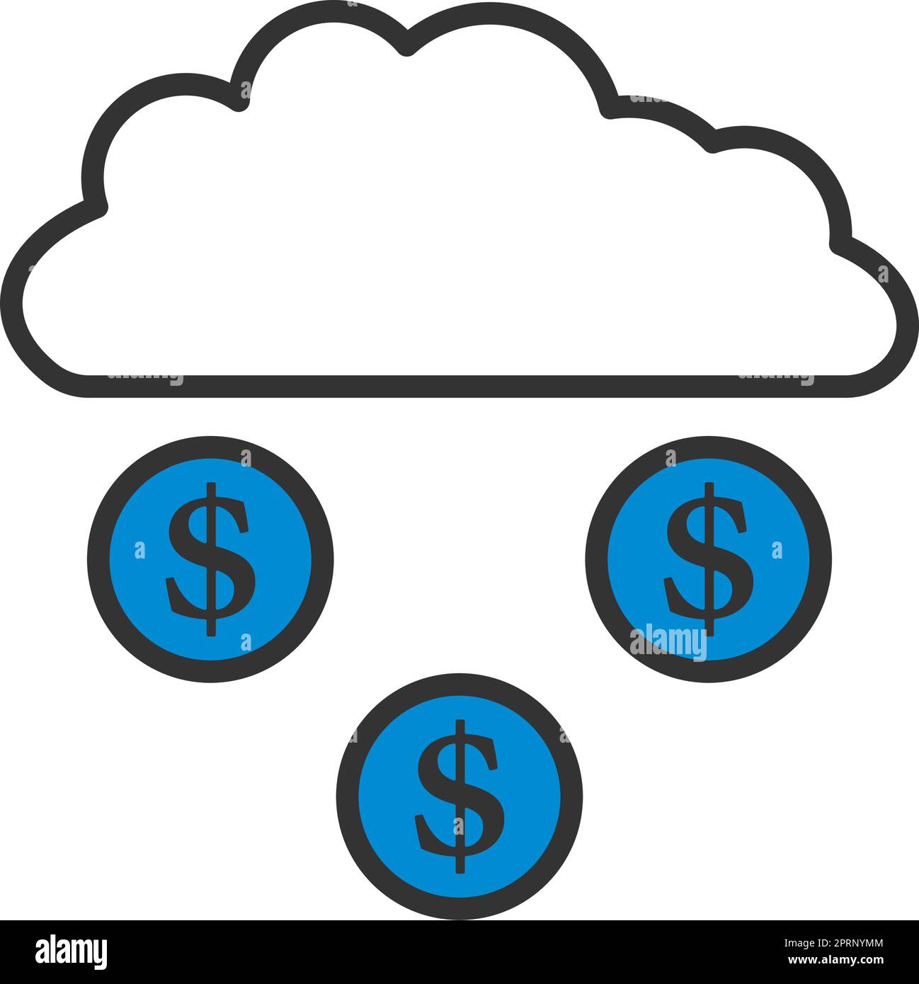 Money falling from sky Stock Vector Images - Alamy