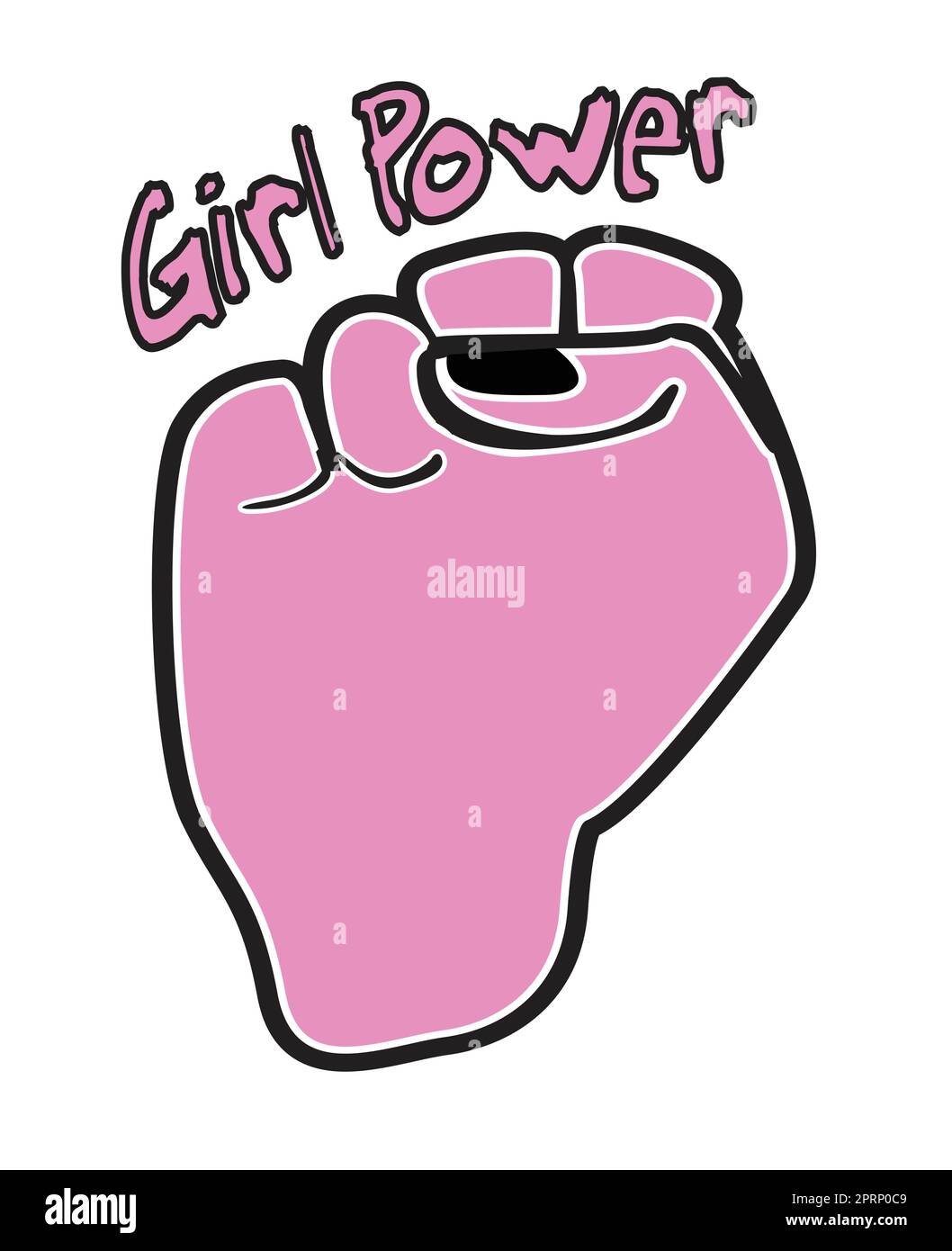 Girl Power Pink Power Fist Stock Vector Image & Art - Alamy
