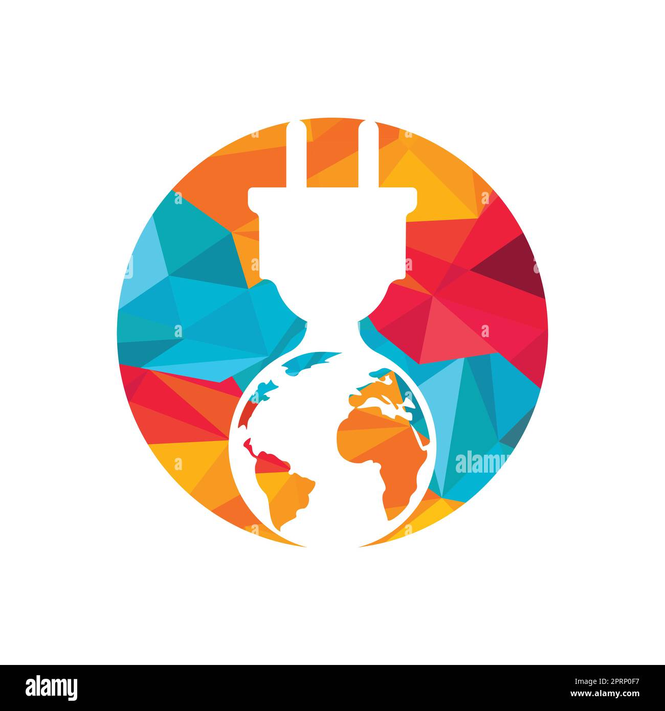 Global electric cord vector logo design template. Global power logo ...