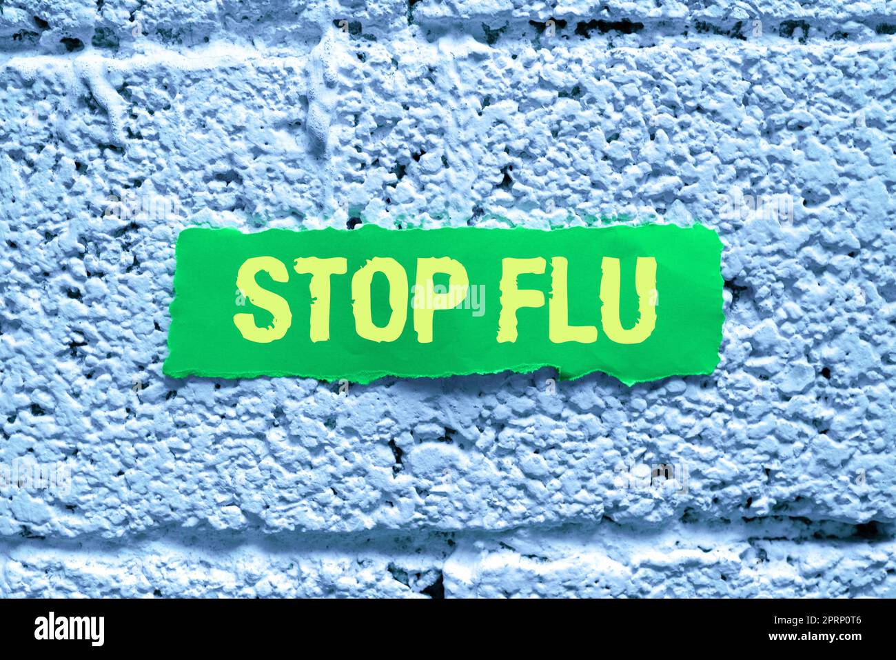 Hand writing sign Stop Flu, Business idea a process of inputting and ...