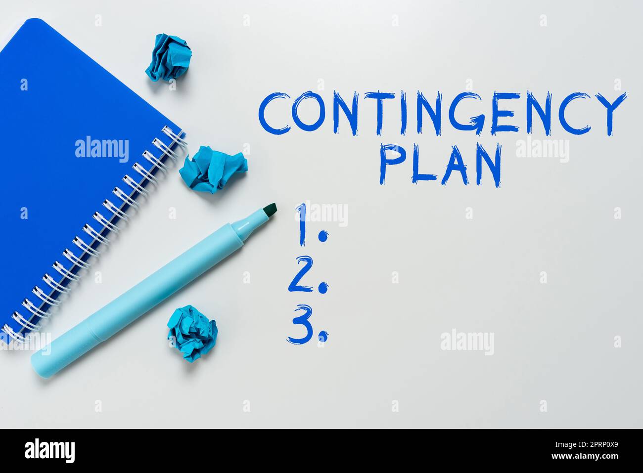 Sign displaying Contingency Plan, Internet Concept appears in response ...