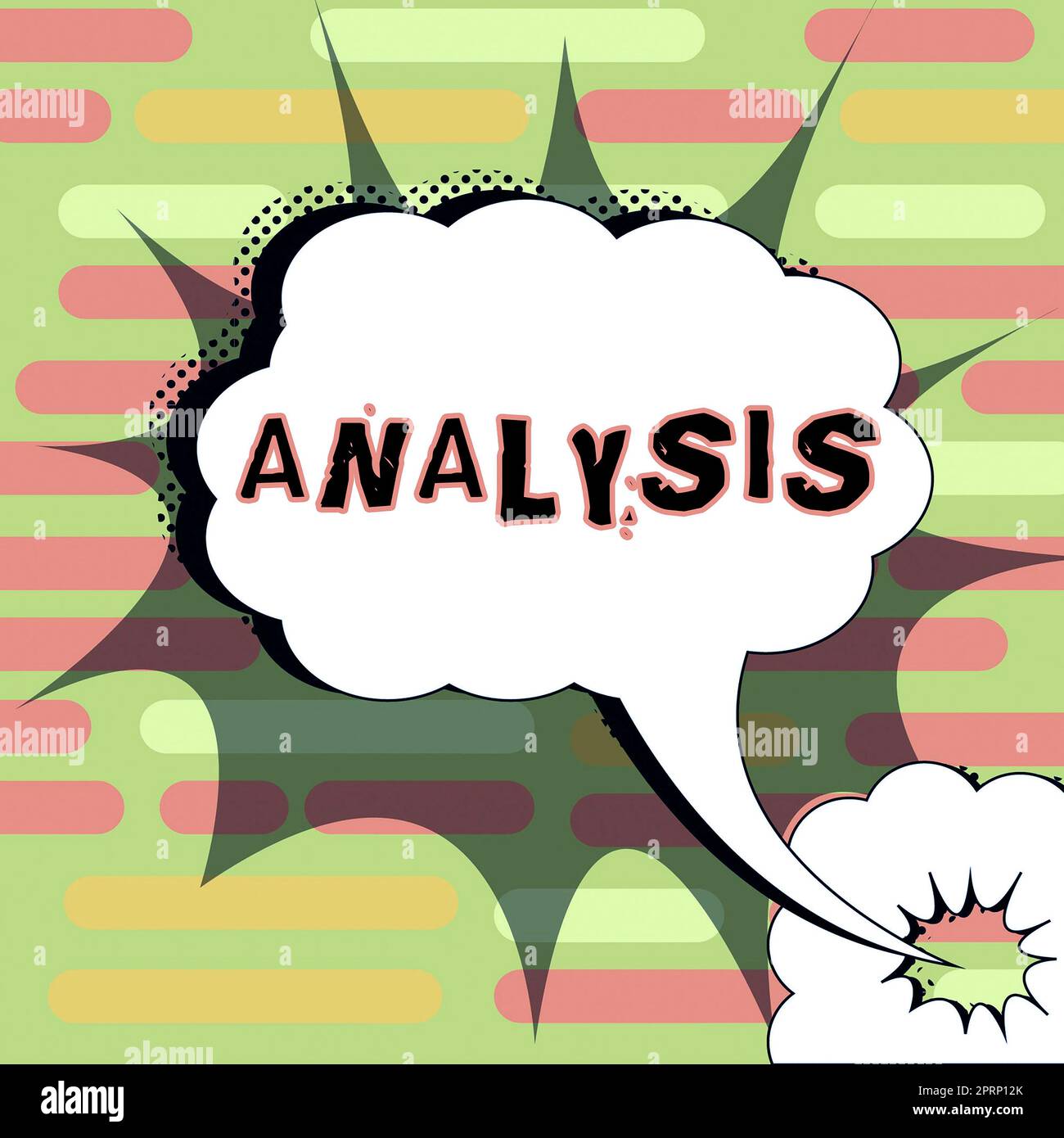 Hand writing sign Analysis, Concept meaning process of breaking complex ...