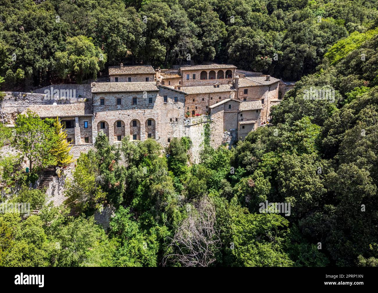 Hermitage of the Prisons of Assisi. Pristine religious place Stock ...