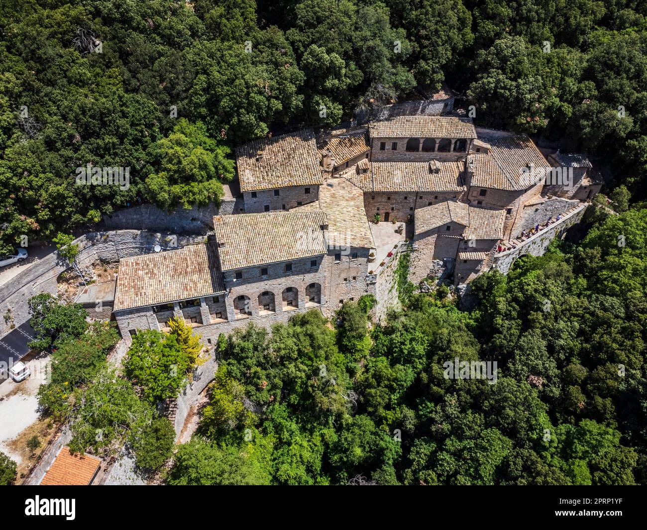 Hermitage of the Prisons of Assisi. Pristine religious place Stock ...