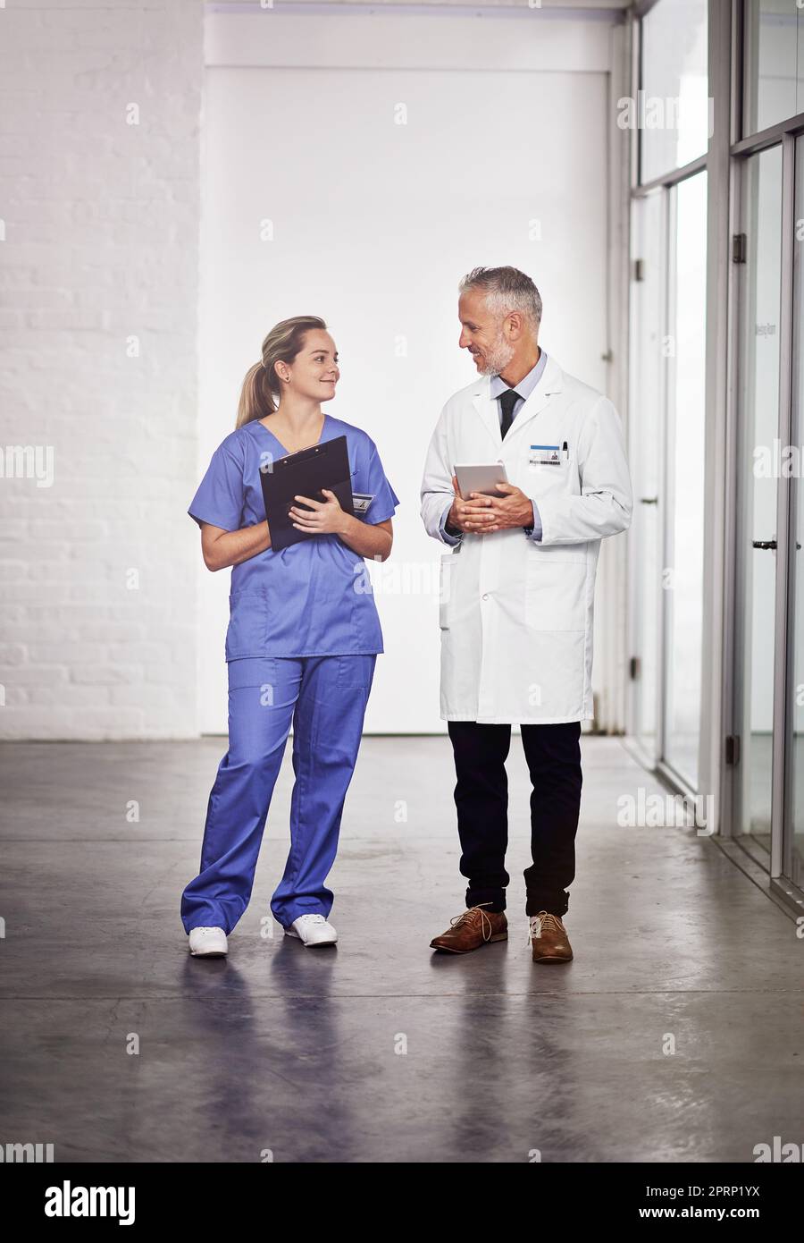 Glad that our patient is healthy enough to be discharged. two medical ...