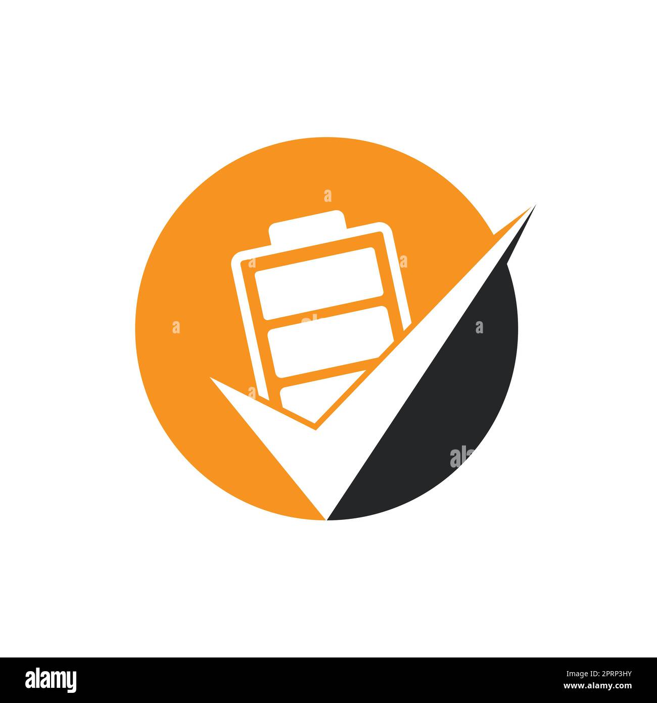 Battery check mark vector logo design template. Vector illustration of ...