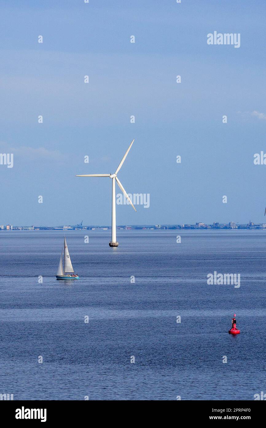 Denmark, Copenhagen - MIDDELGRUNDEN Offshore Wind Farm Stock Photo - Alamy