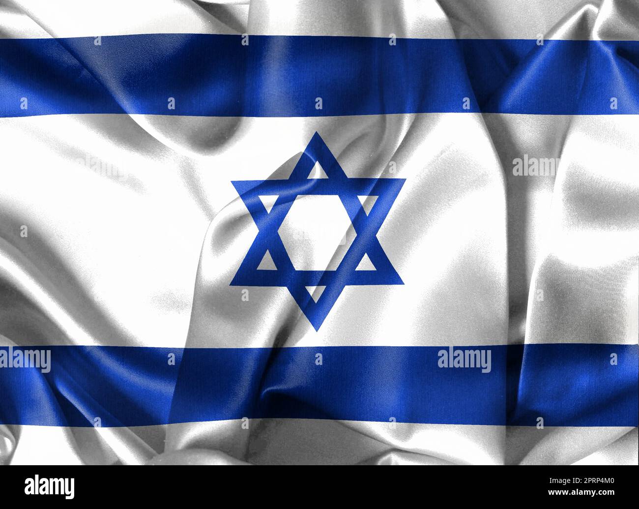 3D-Illustration of a Israel flag - realistic waving fabric flag Stock ...