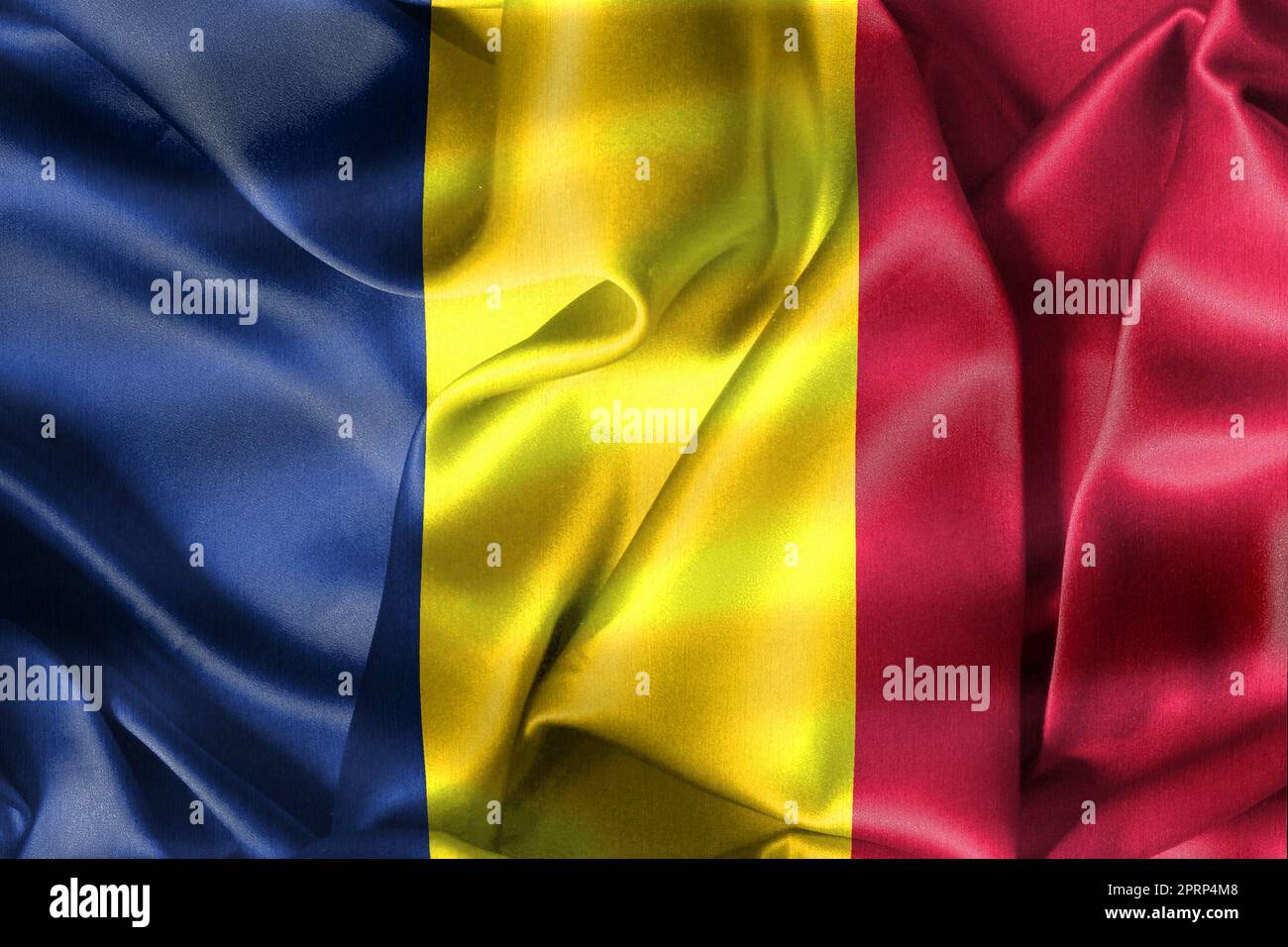 3D-Illustration of a Chad flag - realistic waving fabric flag Stock ...