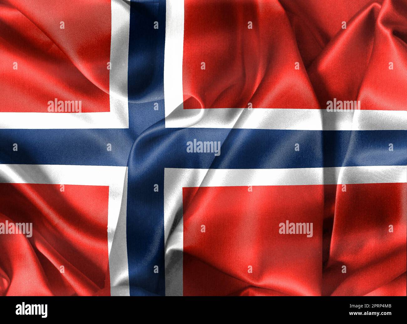 3D-Illustration of a Svalbard and Jan Mayen flag - realistic waving ...