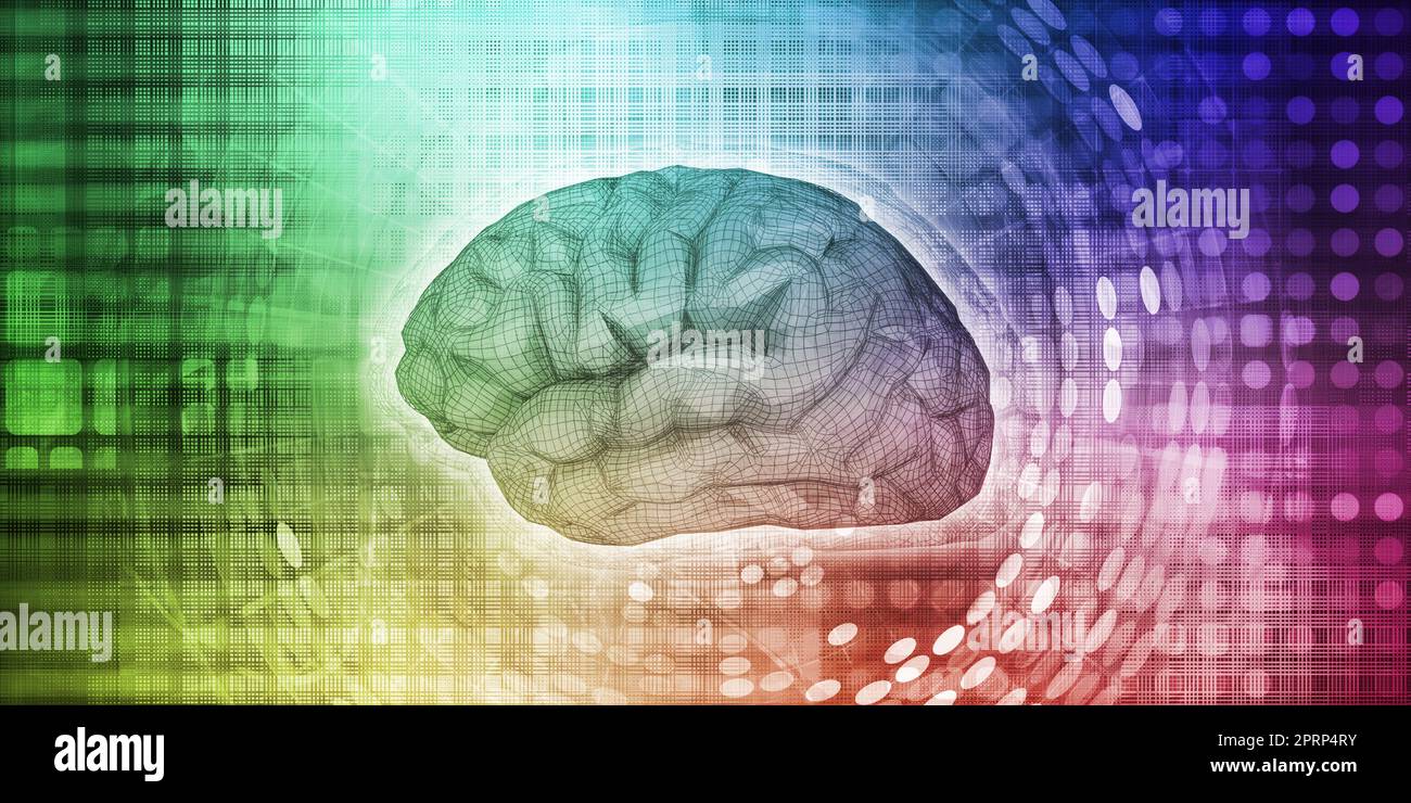 Self Learning Technology with Artificial Intelligence Brain Stem Stock ...