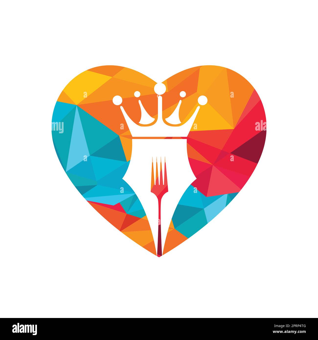 Food and restaurants logo design concept. Pen with crown and fork ...