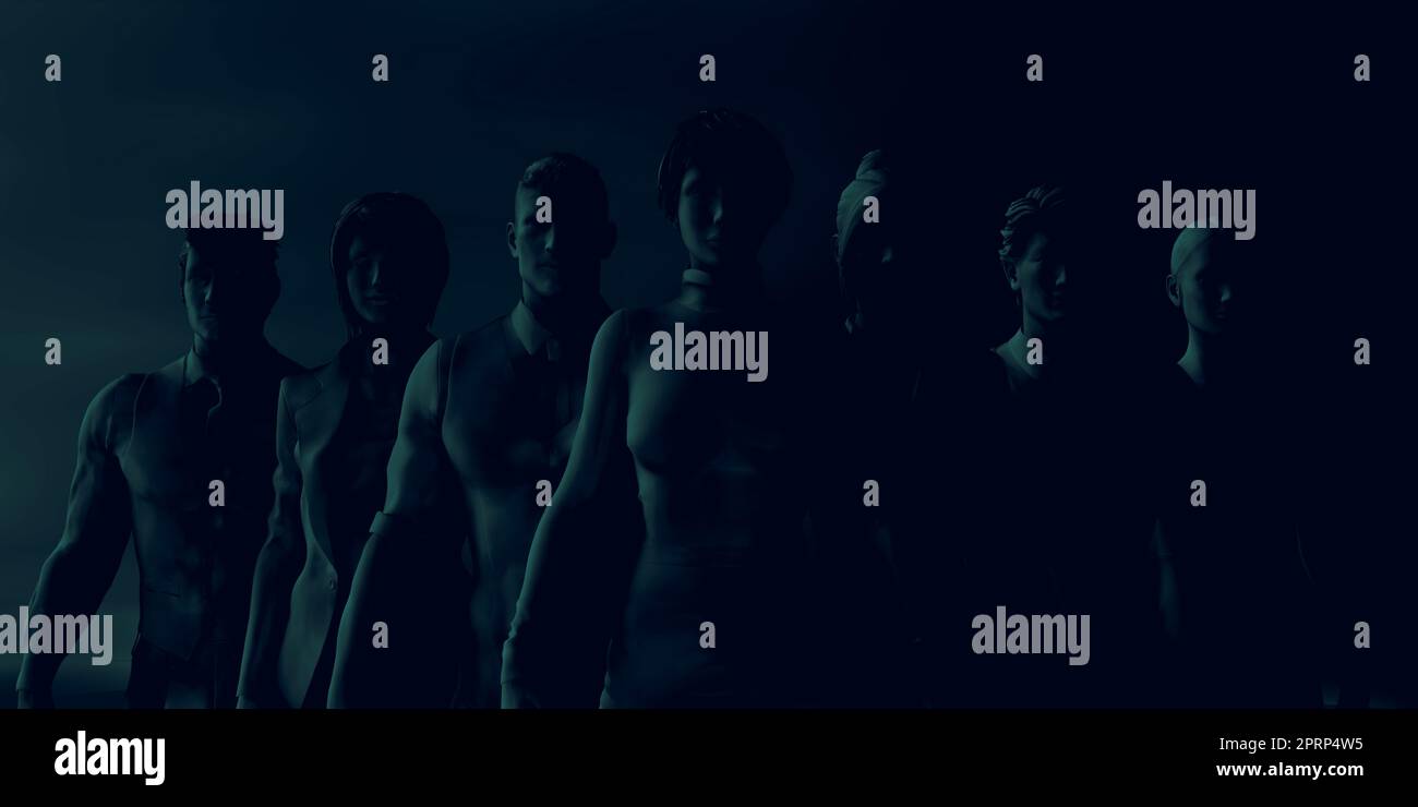 People Standing in the Shadows with Dark Shadow Business Stock Photo ...