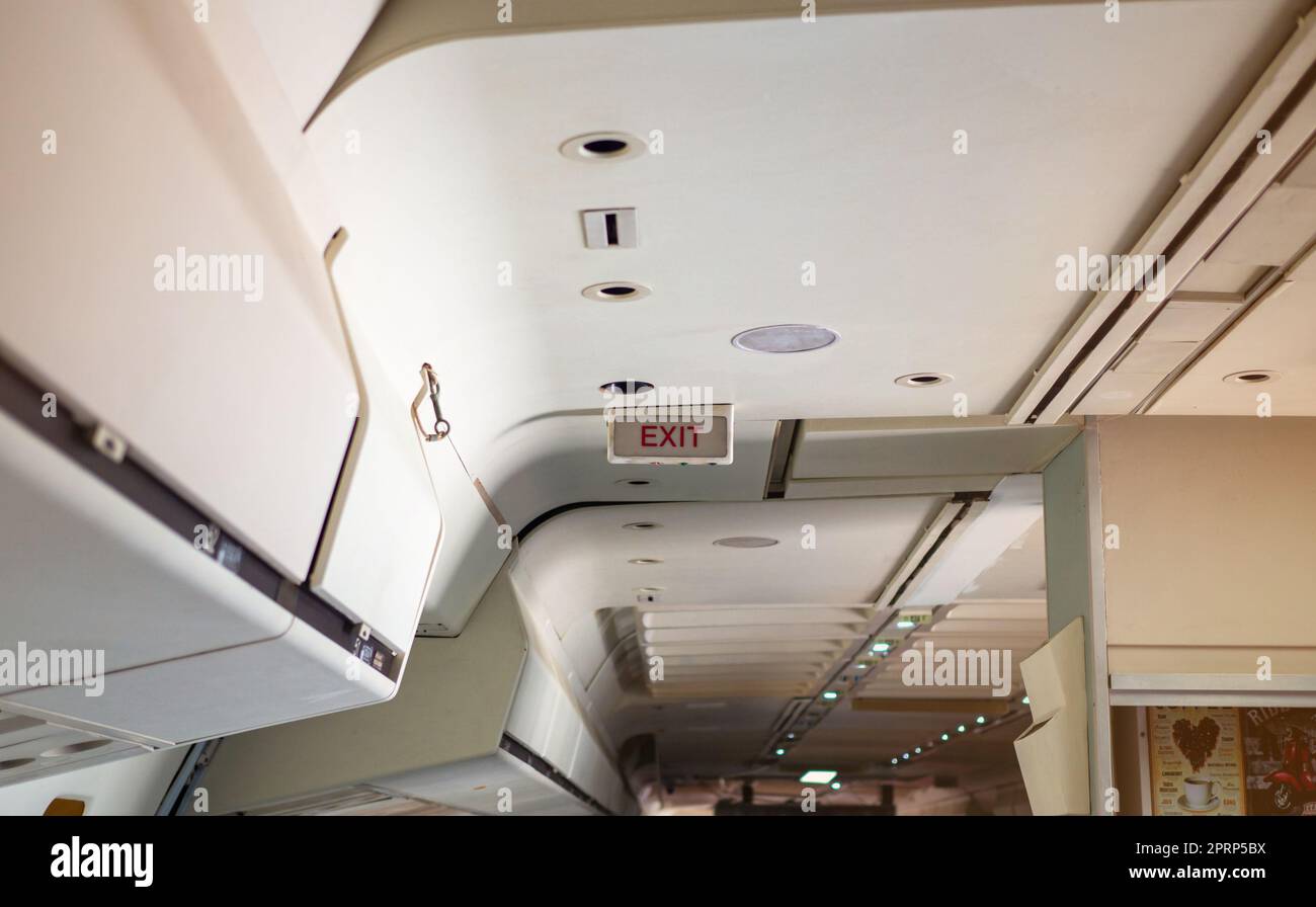 Airplane emergency exit hi-res stock photography and images - Alamy