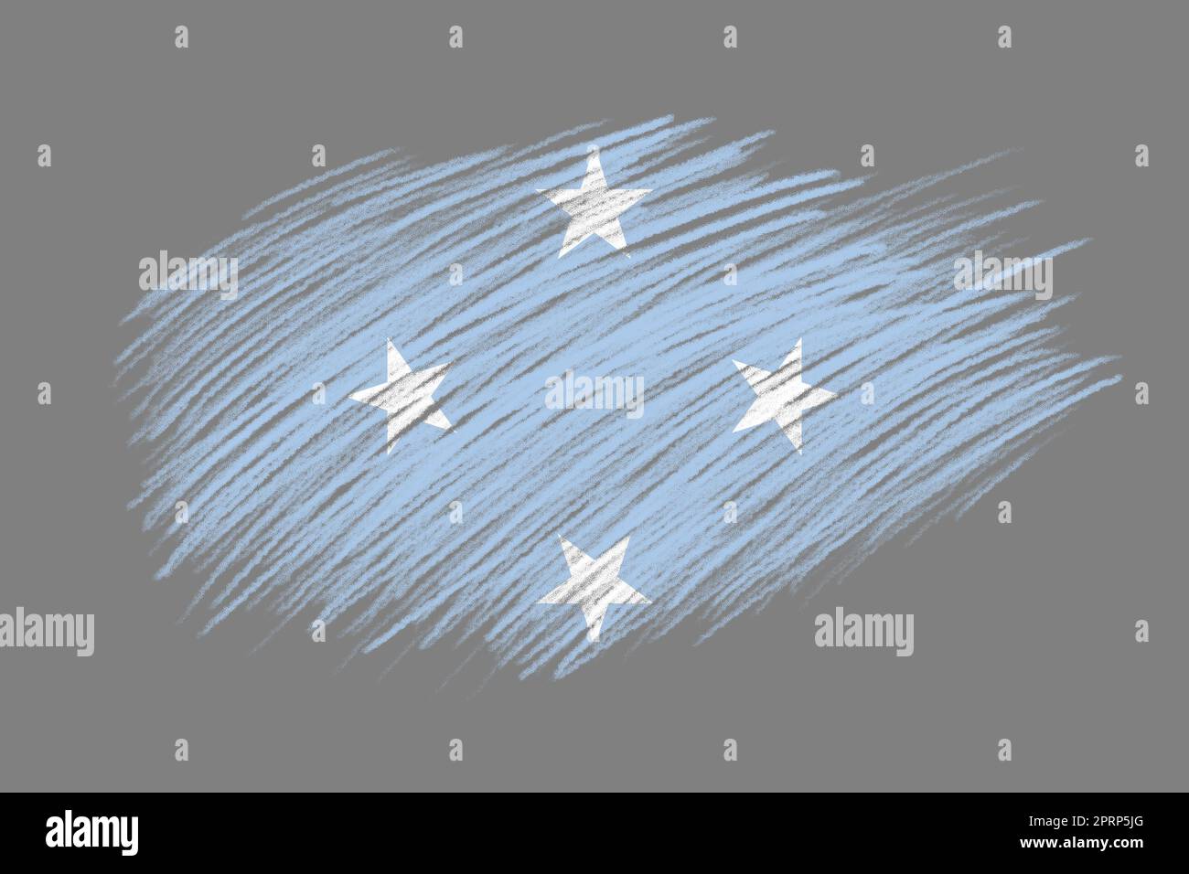 3D Flag of Federated States of Micronesia on brush Stock Photo - Alamy