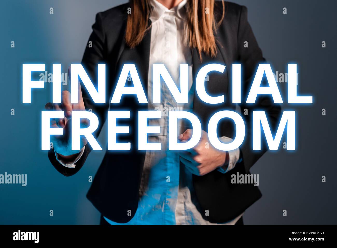 Writing displaying text Financial FreedomHaving money Free from worry ...