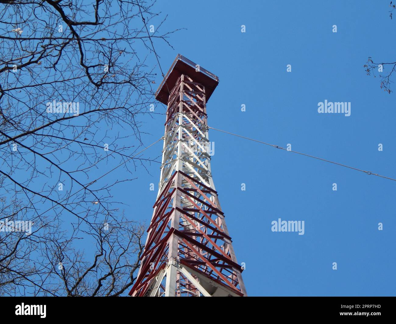 The design of the fire tower of the metal tower Stock Photo - Alamy