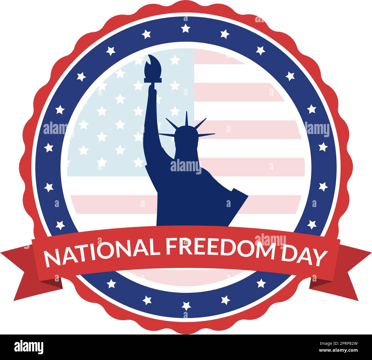 National Freedom Day Template Hand Drawn Cartoon Flat Illustration with ...
