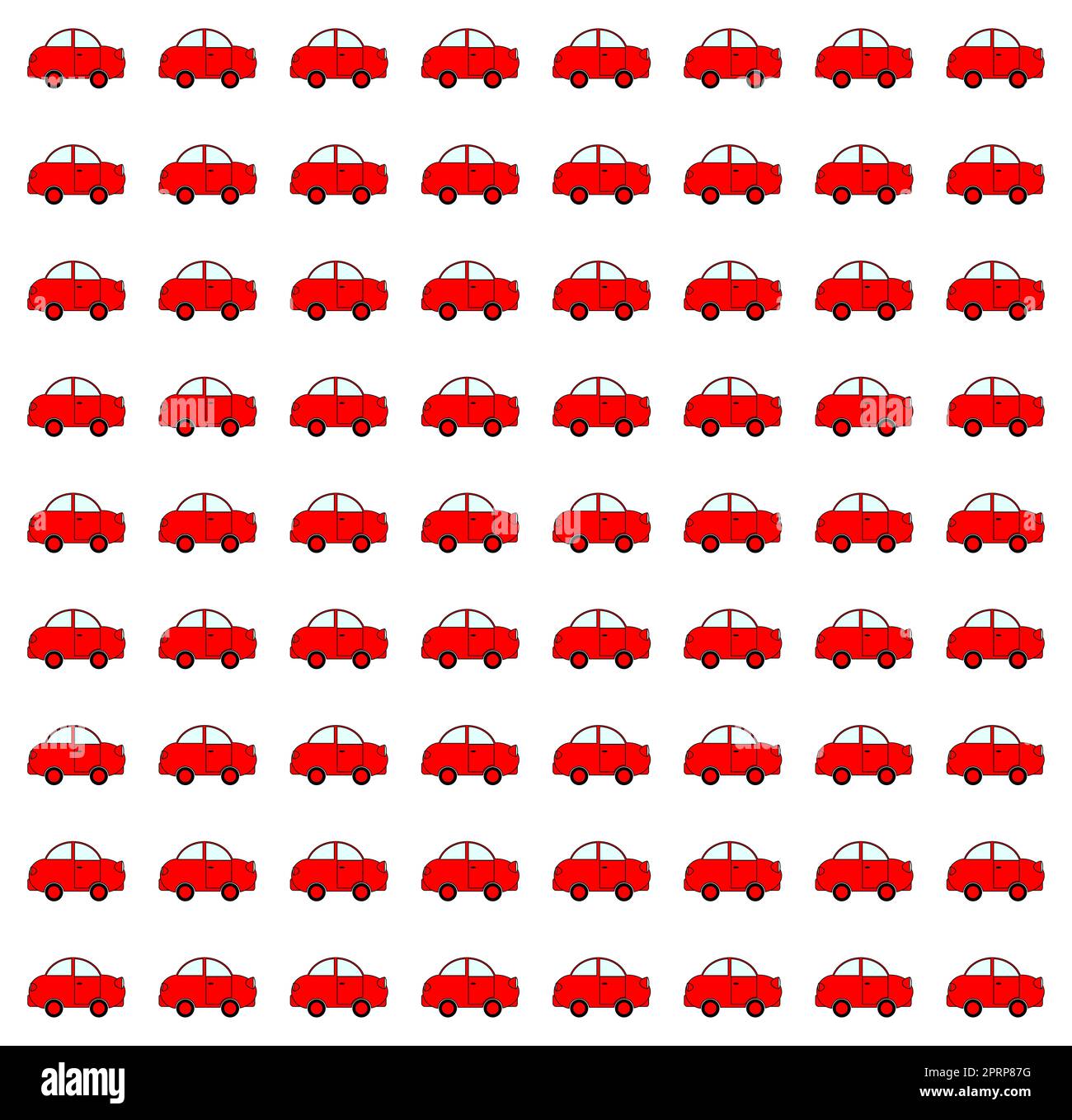 A cartoon style red car background set over a white background Stock ...