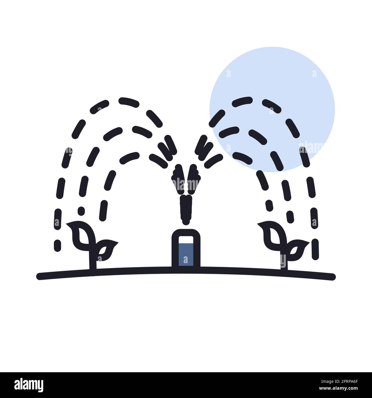 Automatic irrigation sprinkler vector icon Stock Vector Image & Art - Alamy