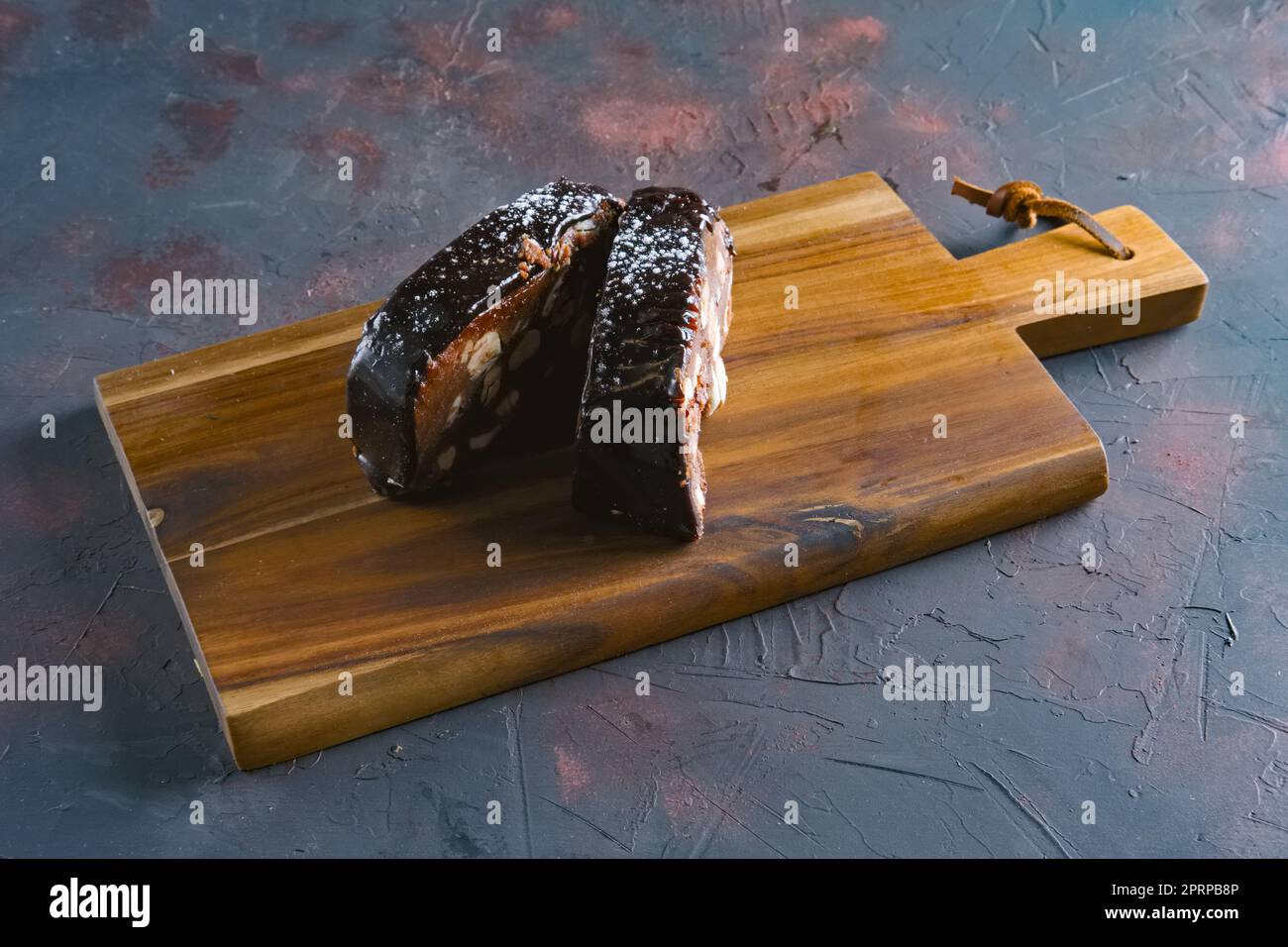 Spanish chocolate turron (torrone) - a pastry made from honey, sugar ...