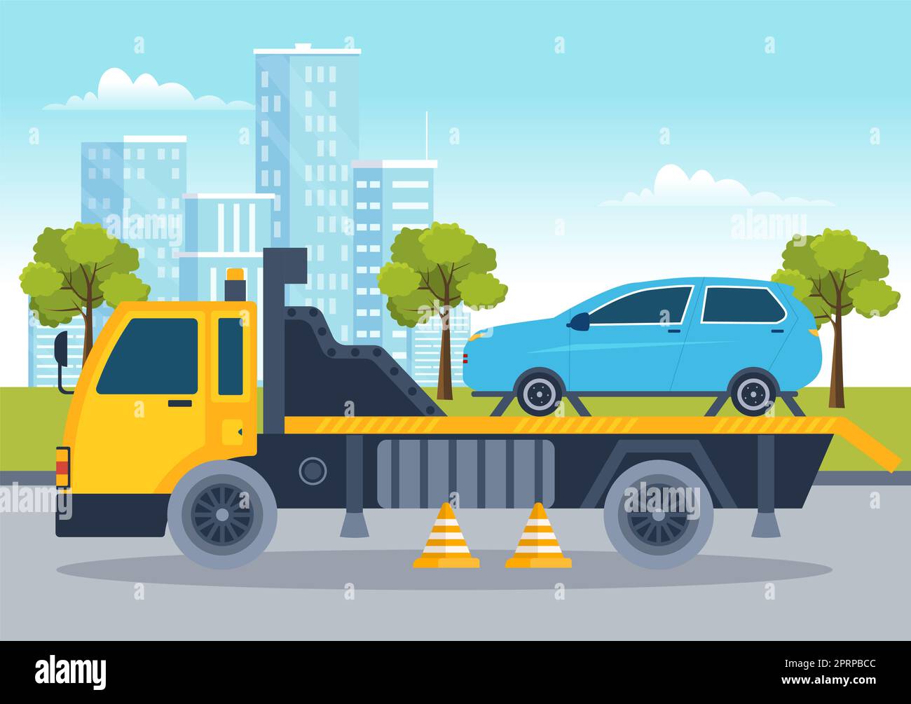 Auto Towing Car Using a Truck with Roadside Assistance Service in ...