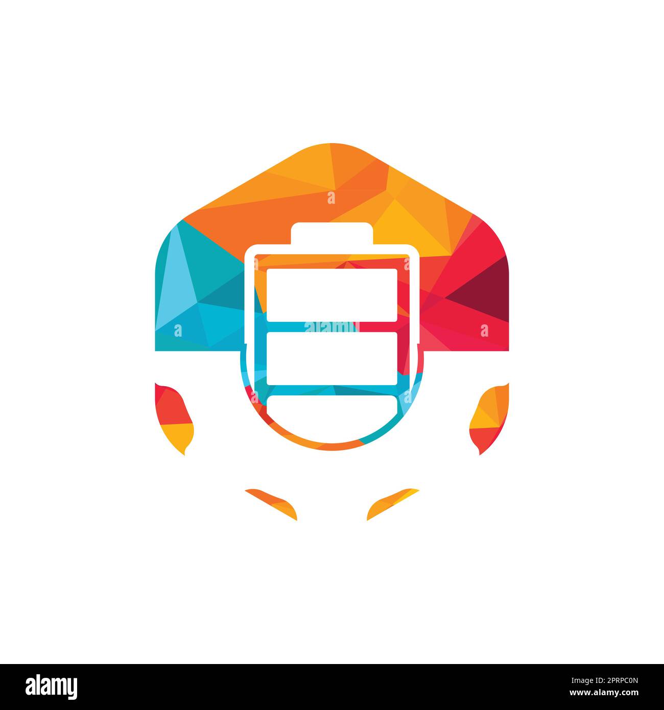 Industrial energy and power logo design concept. Battery and gear icon ...