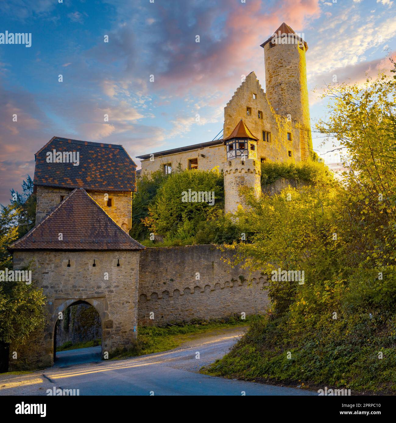 Winery Burg Hornberg am Neckar Stock Photo - Alamy
