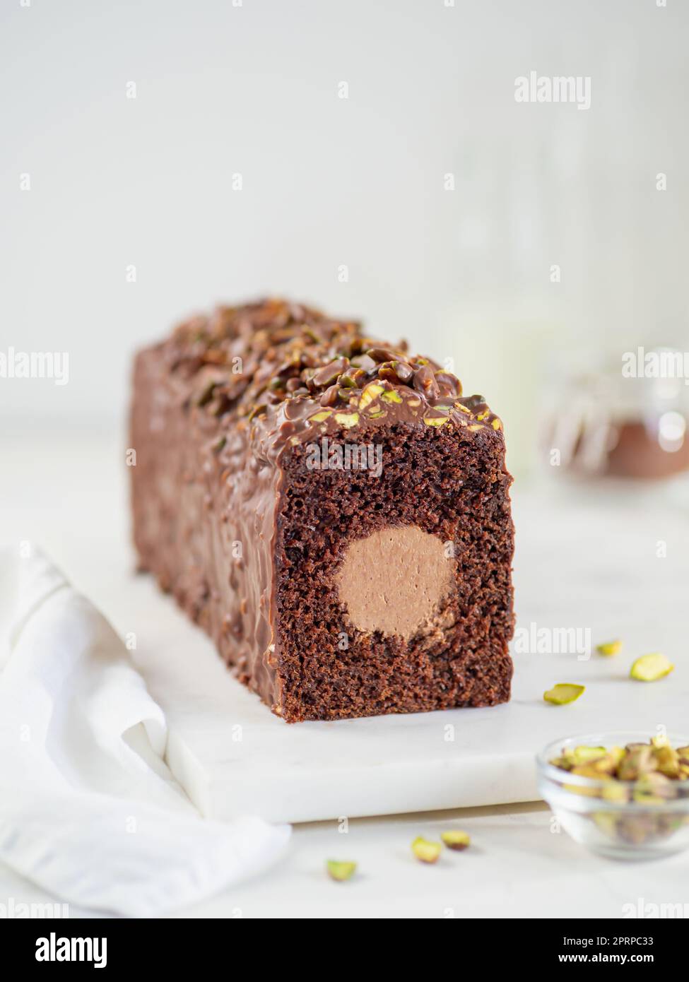 Travel Cake or Tube Cake or Voyage Cake filled center tube ganache and ...