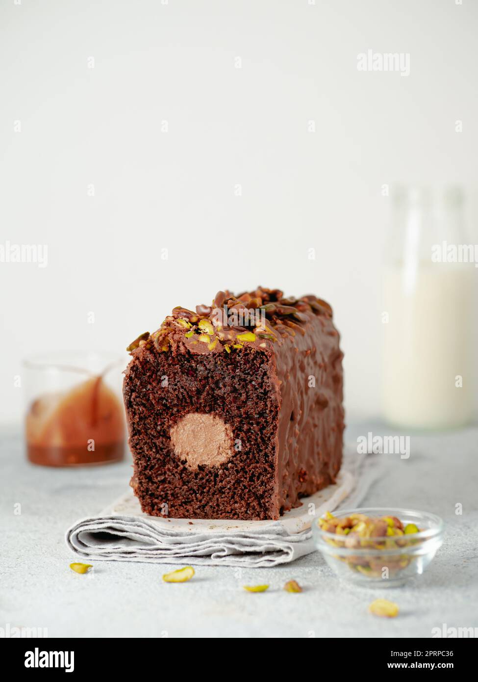 Travel Cake or Tube Cake or Voyage Cake filled center tube ganache and ...