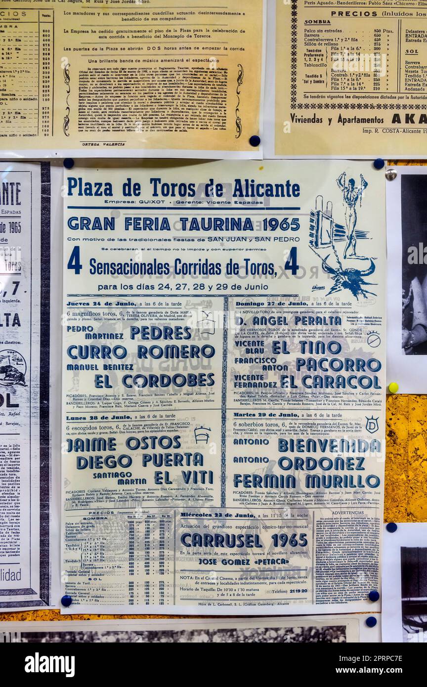 Paper Clips Bullfighting Museum, Alicante, Spain Stock Photo - Alamy