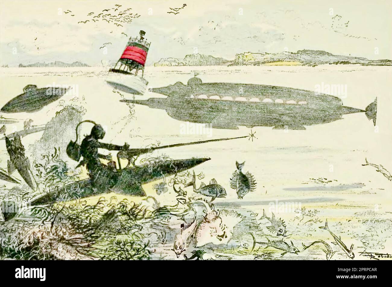 Albert Robida - Le Vingtième Siècle - La Vie Electrique - A Torpedo ...