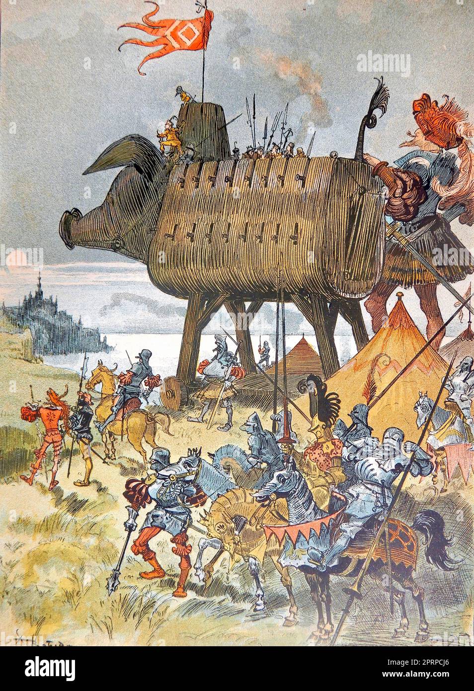 Albert Robida - Illustration du Quart Livre - Illustartion from the ...