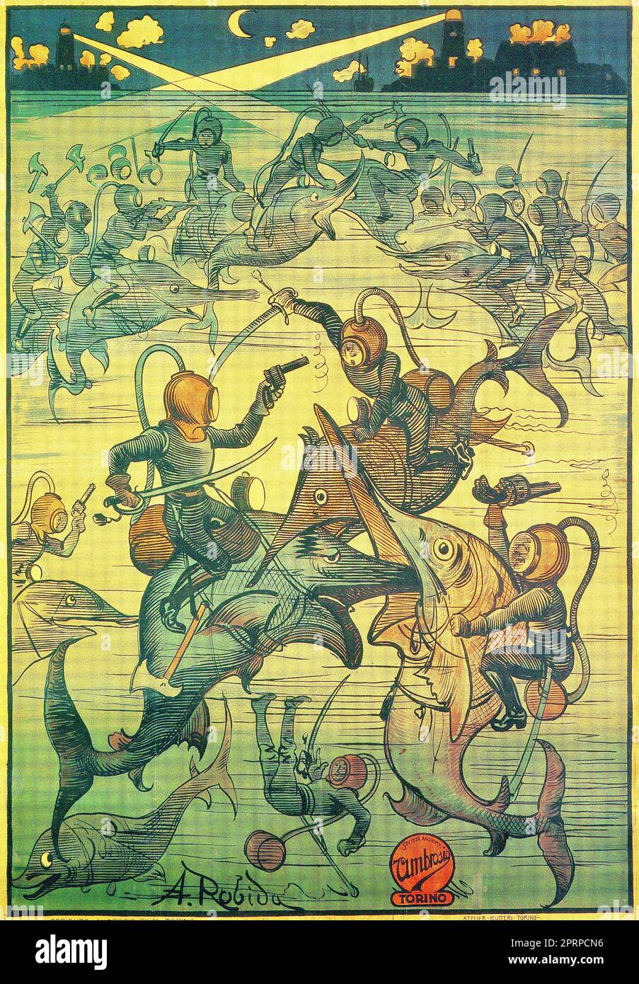 Albert Robida - The Extraordinairy Adventures of Sarurnino Farandola ...