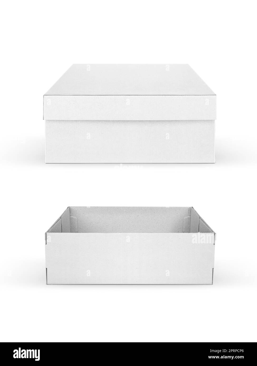 Blank package Box. Isolated on white background Stock Photo - Alamy