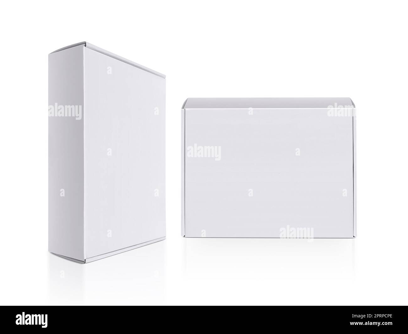 Blank package Box. Isolated on white background Stock Photo - Alamy