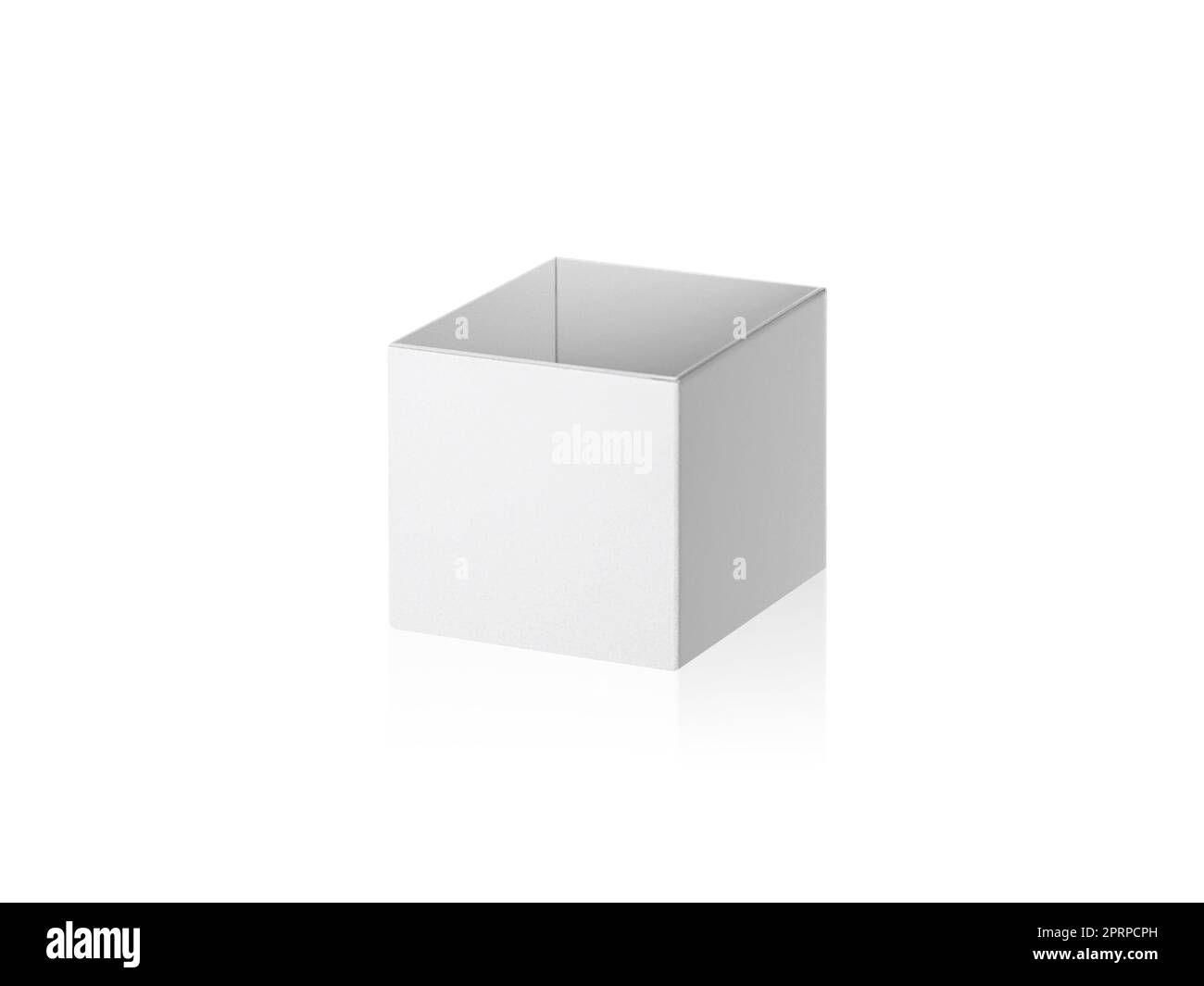 Open Empty Cardboard Box Isolated on White Background Stock Photo - Alamy