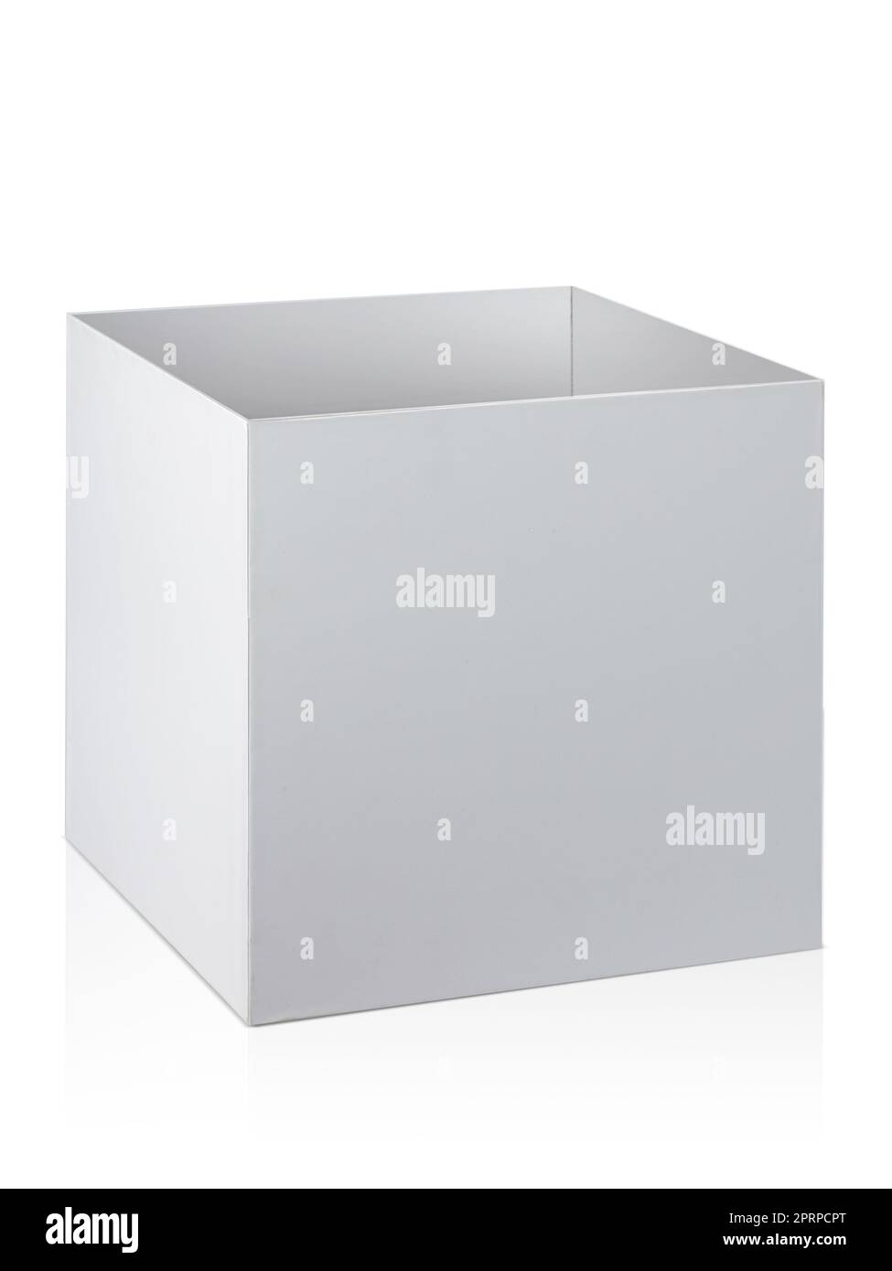 Open Empty Cardboard Box Isolated on White Background Stock Photo - Alamy