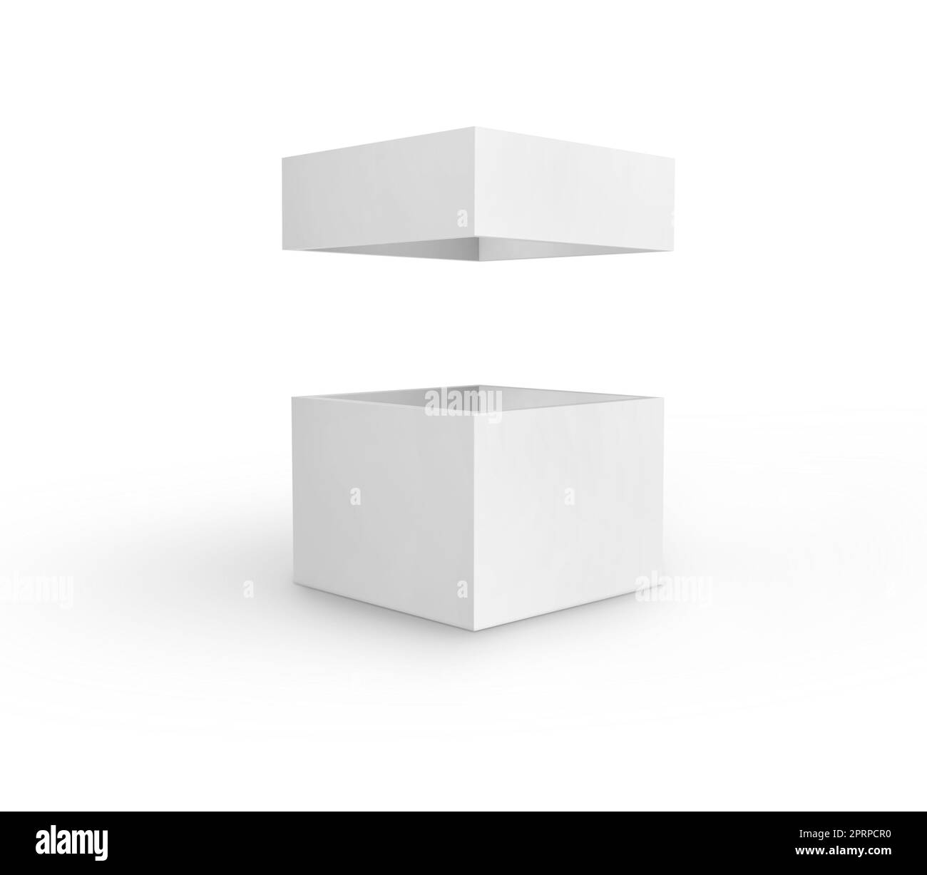 Blank package Box. Isolated on white background Stock Photo - Alamy
