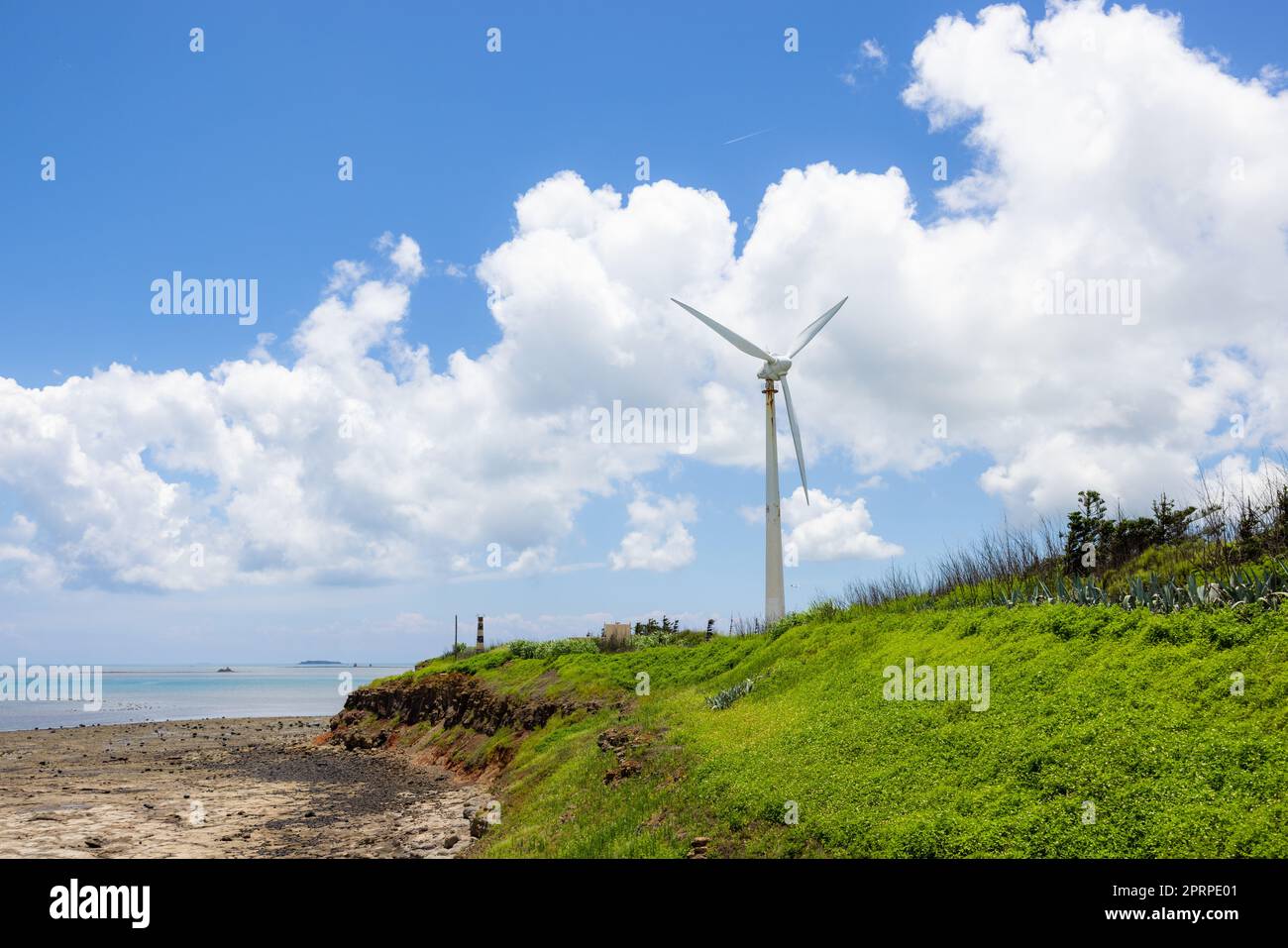 Wind turbine at the seaside Stock Photo - Alamy