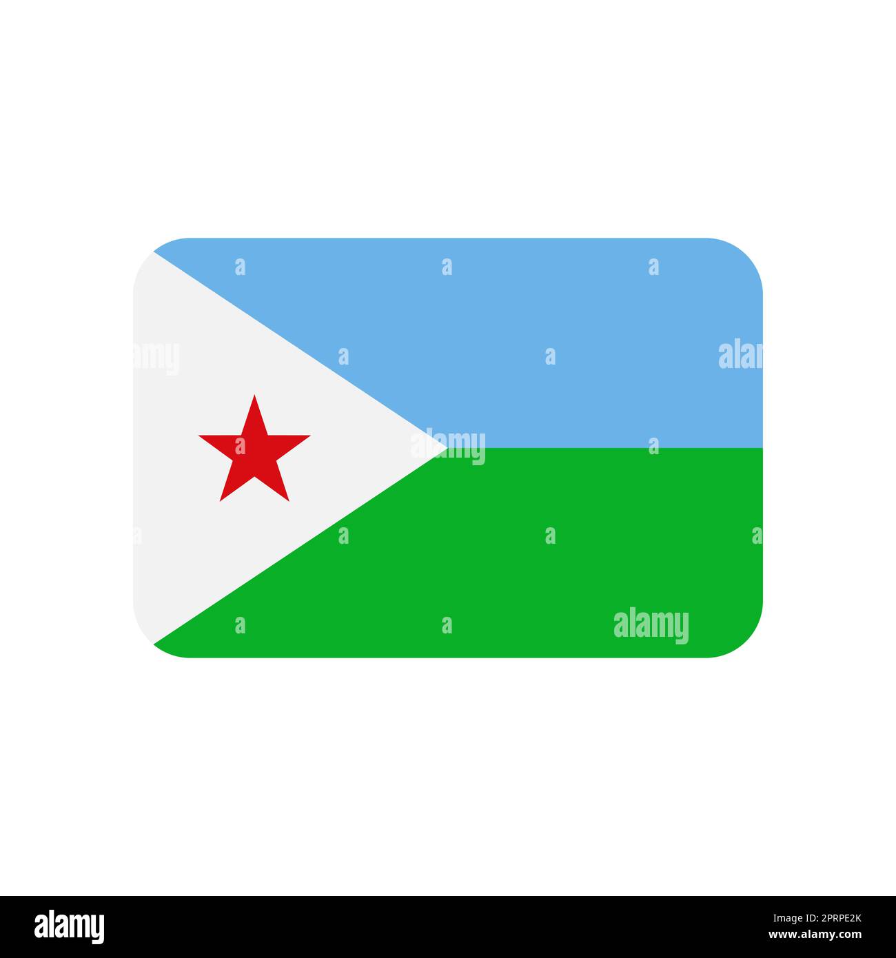 Djibouti vector flag isolated on white background Stock Vector Image ...