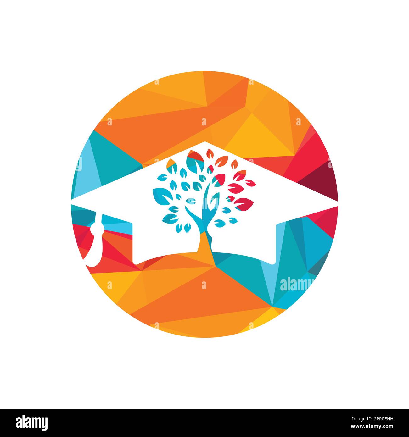 Creative modern nature Education logo design. Graduation cap and tree ...