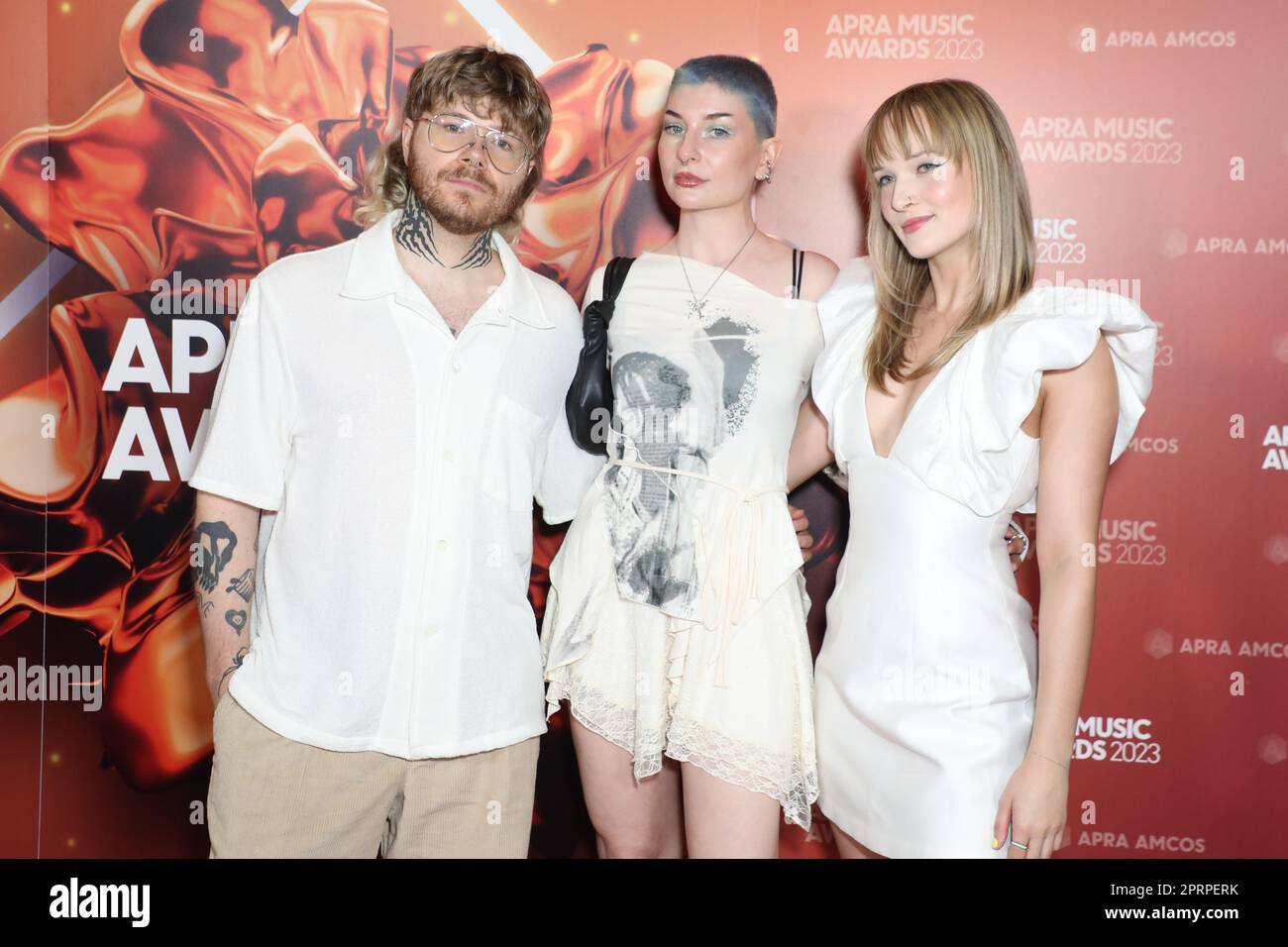 Sydney, Australia. 27th April 2023. Gretta Ray (right) attends the APRA ...