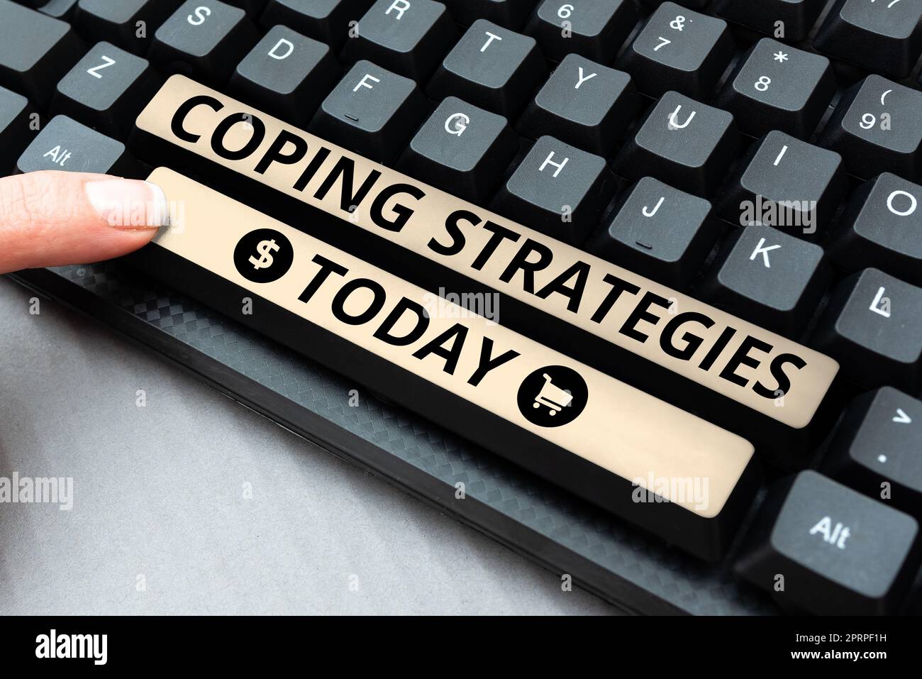 Hand writing sign Coping Strategies, Business concept general plan or ...