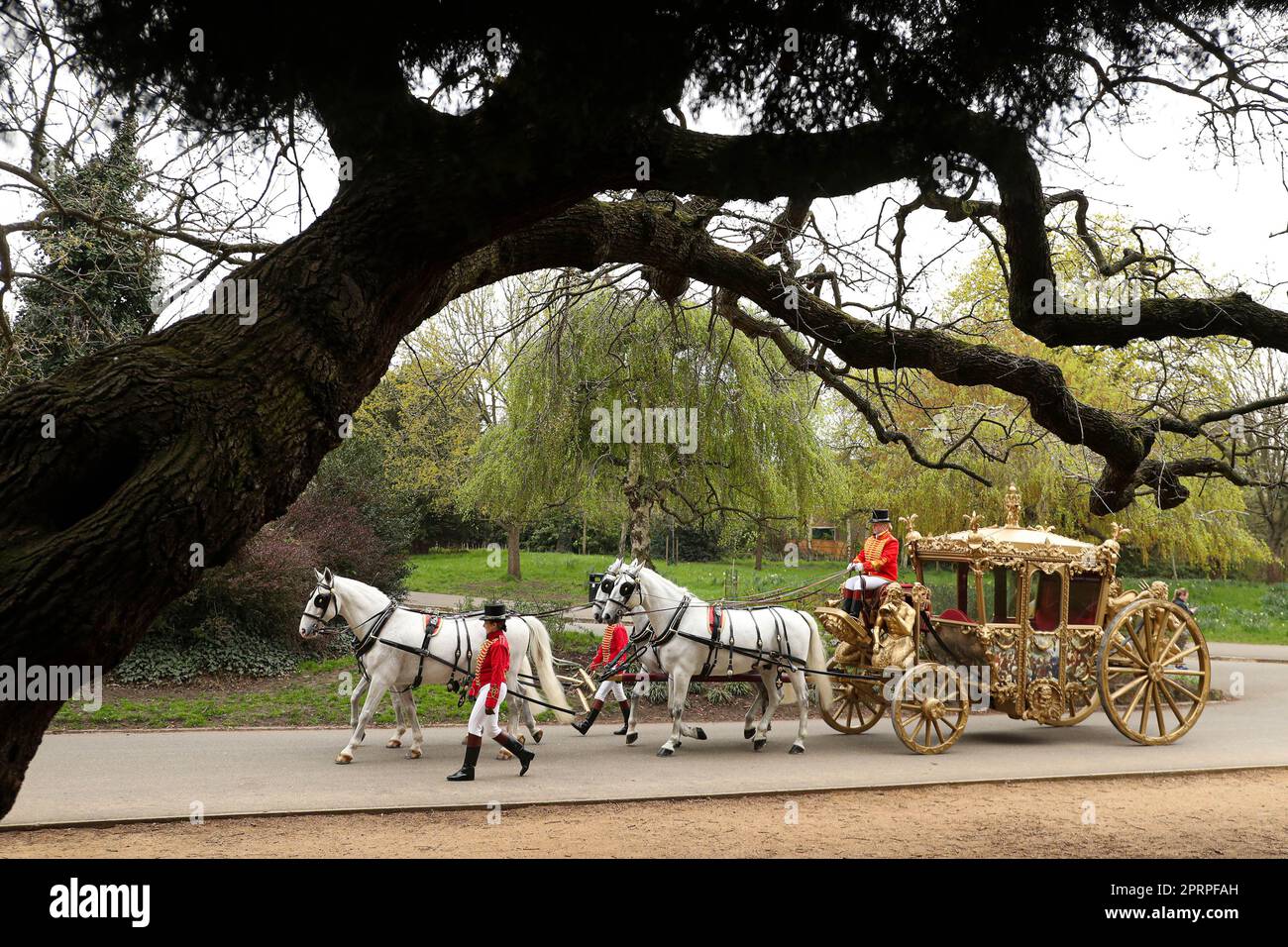EDITORIAL USE ONLY A replica carriage resembling the one King Charles ...