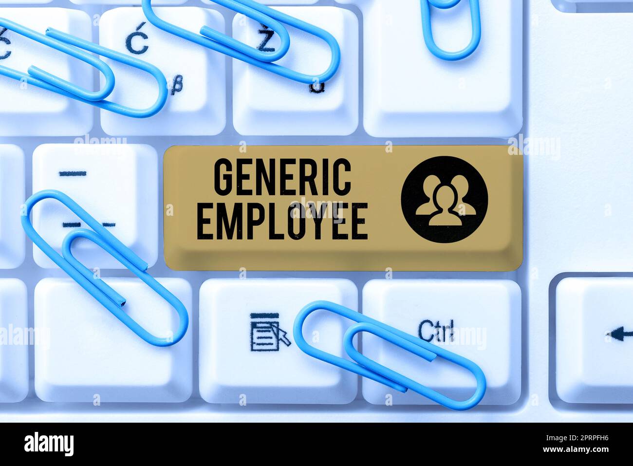 Conceptual caption Generic Employee, Word Written on certificate ...