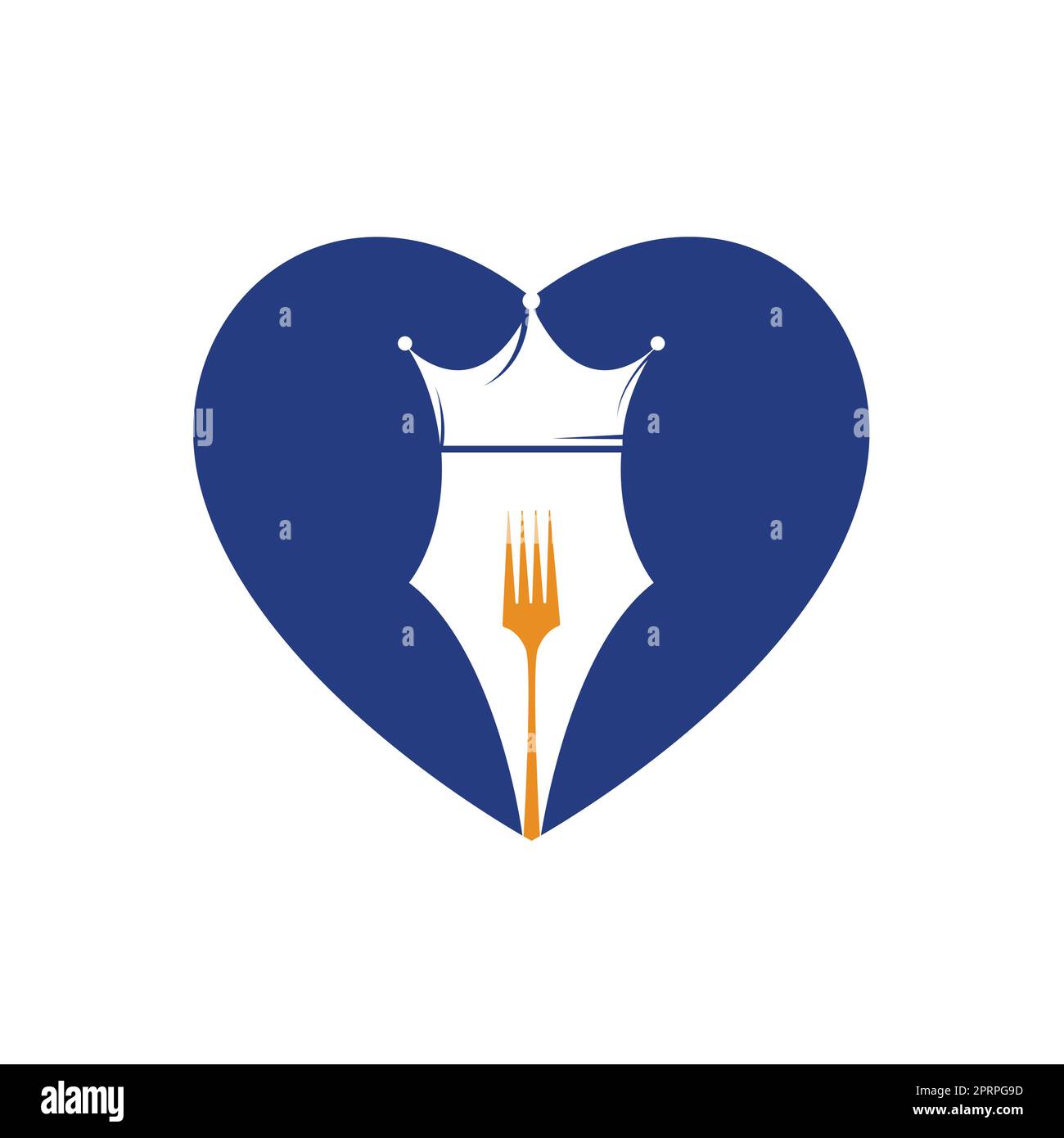 Food and restaurants logo design concept. Pen with crown and fork ...